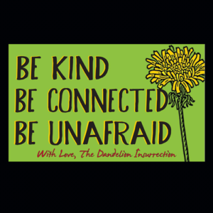 Be Kind, Be Connected, Be Unafraid Stickers – Rivera Sun